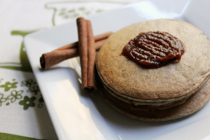 Cinnamon Pear Oat Pancakes - Strength and Sunshine