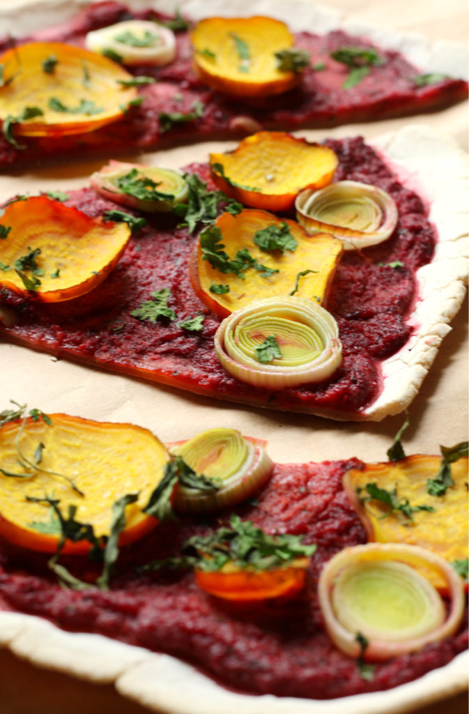 Beet & Leek Cassava Crust Pizza