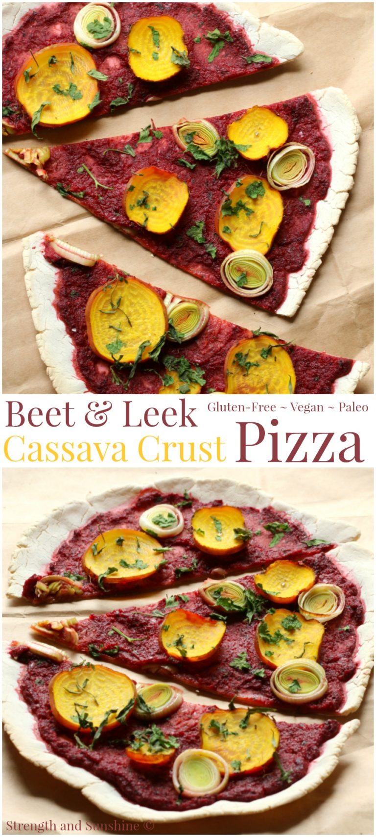 Beet & Leek Cassava Crust Pizza