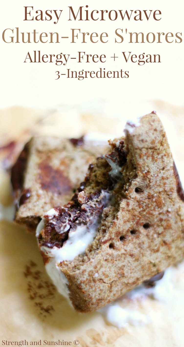 Easy 3-Ingredient Microwave Gluten-Free S'mores (Allergy-Free, Vegan)