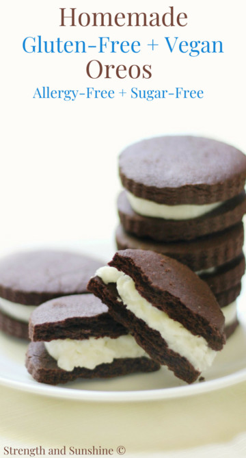 Homemade Gluten-Free + Vegan Oreo Cookies (Allergy-Free, Sugar-Free)