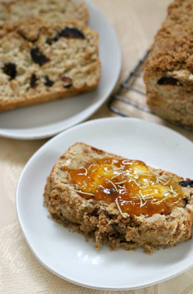 Sweet Gluten-Free Rosemary & Fig Quick Bread (Vegan, Allergy-Free)