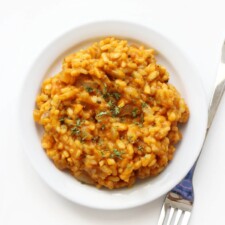 Pumpkin Risotto (Vegan, Gluten-Free) - Strength and Sunshine