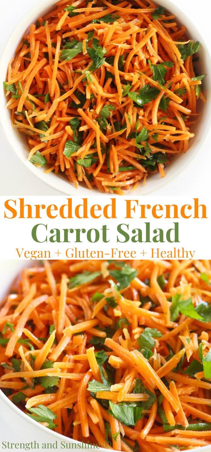 French Carrot Salad (Vegan, Gluten-Free) - Strength and Sunshine